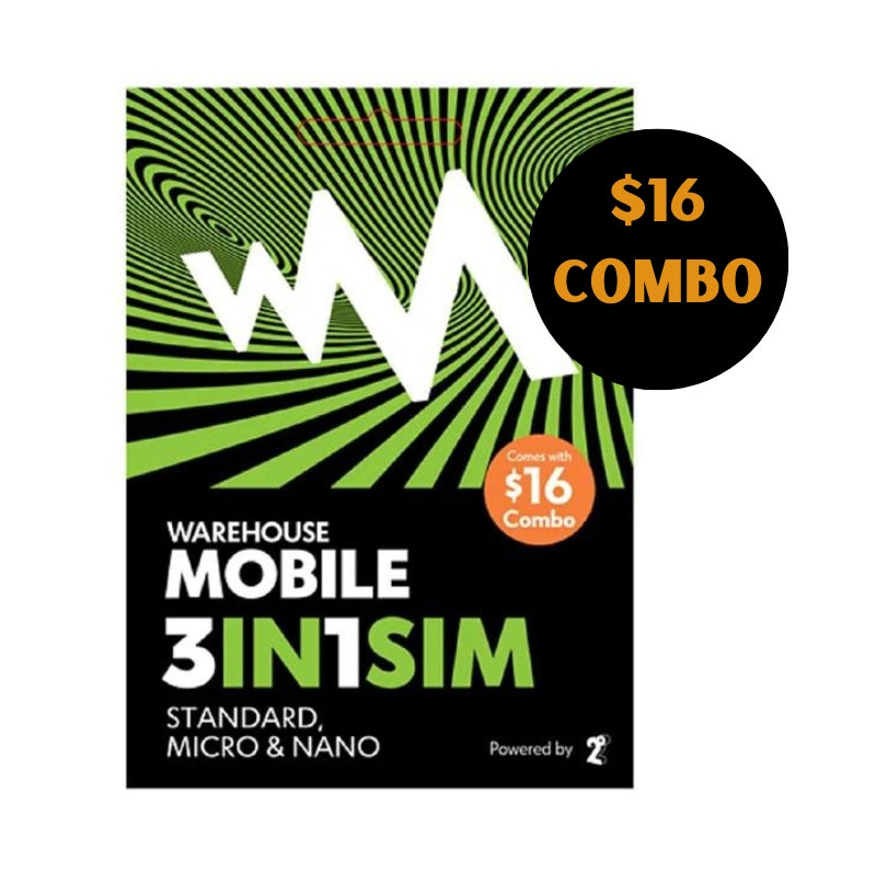 Warehouse Mobile Sim Card $16 Combo